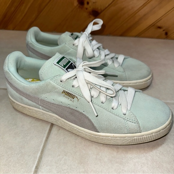 Puma | Shoes | Puma Classic Suede Mint Green Sneaker 85 | Poshmark